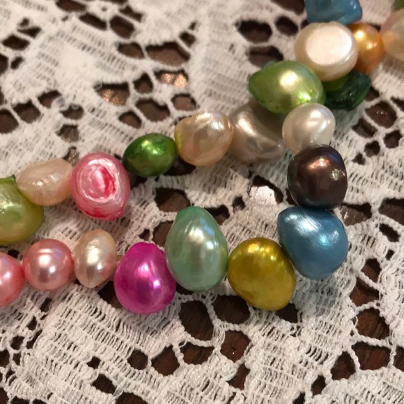 Jewelry | Candy Colored Genuine Pearls 2 | Poshmark